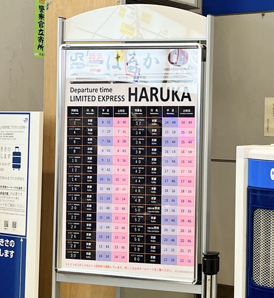 【關西機場-京都交通】搭乘JR HARUKA關西機場特快列車到京都車站！Hello Kitty彩繪列車直達京都市區！ – Elsa旅遊親子生活